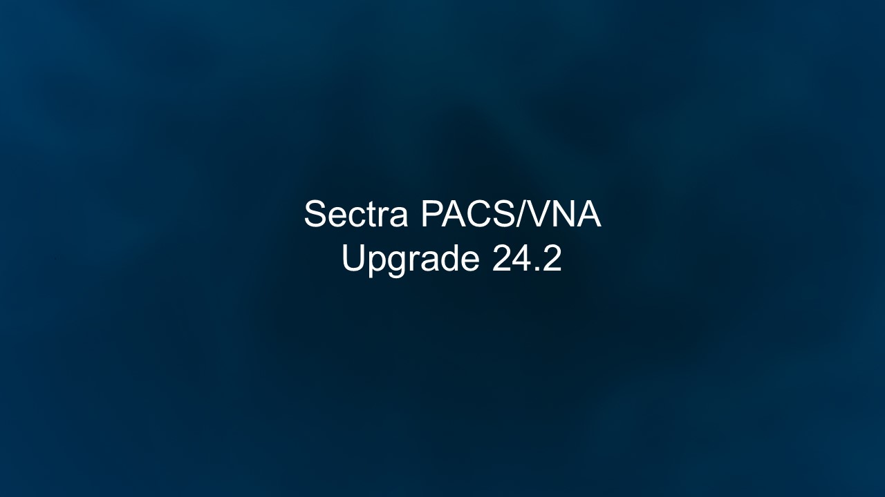 Sectra PACS/VNA 24.2 (HQ) | Sectra Global E-learning